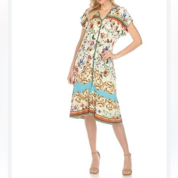 Johnny Was | Dresses | Johnny Was Felix Trapeze Dress Floral Size Xl ...